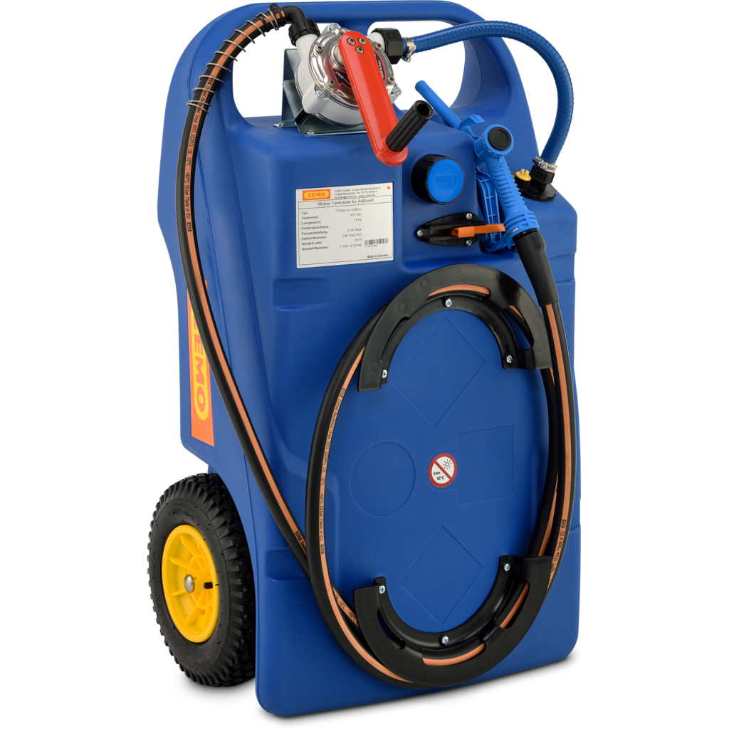 100 Litre AdBlue Trolley with Crank Pump | Oil Tank Supermarket